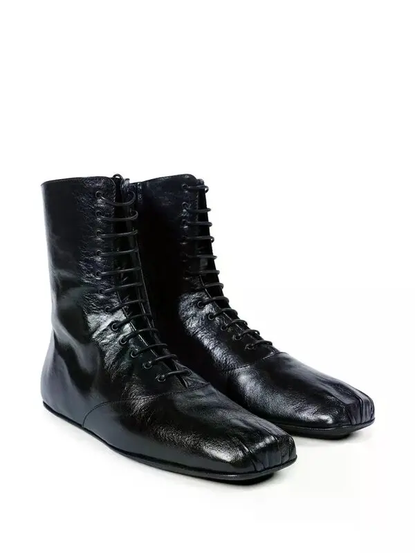 ANN DEMEULEMEESTER Monil Leather Boots - Black