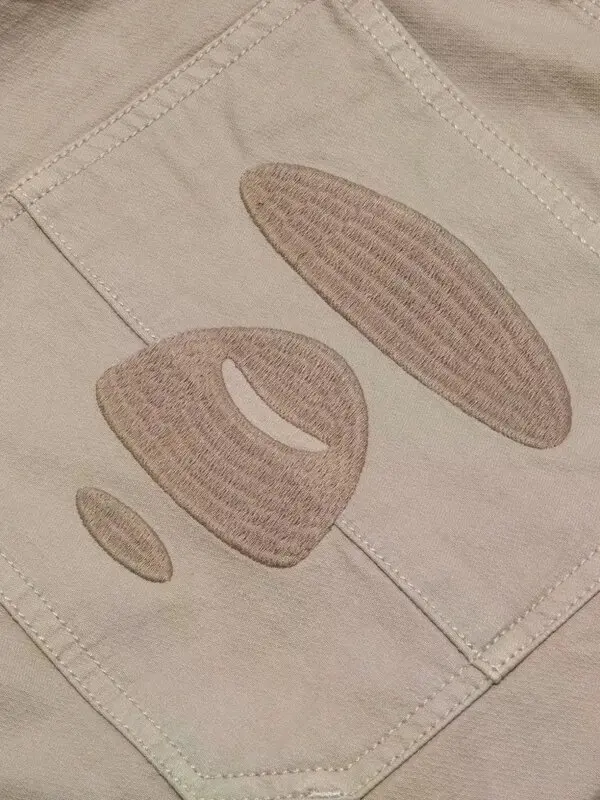 AAPE BY *A BATHING APE Moonface Embroidered Carpenter Trousers - Neutrals