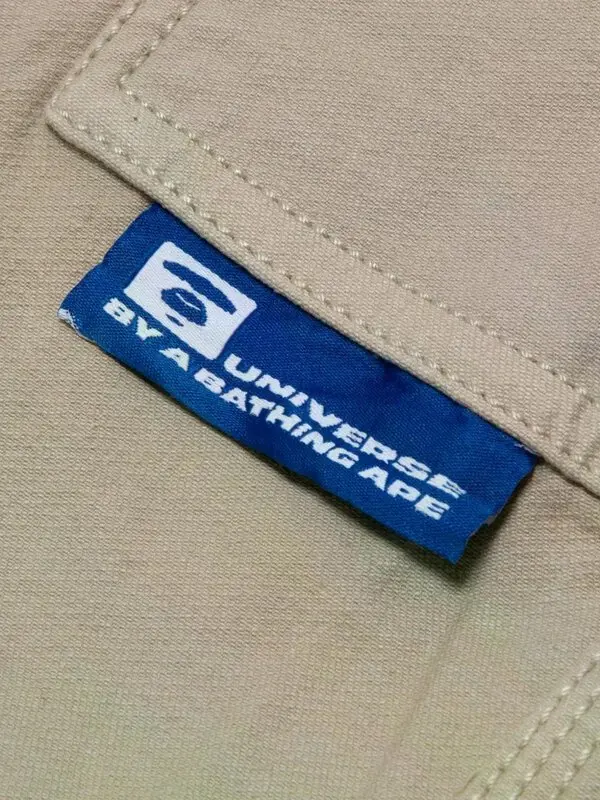 AAPE BY *A BATHING APE Moonface Embroidered Carpenter Trousers - Neutrals