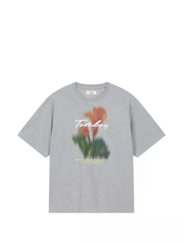 STUDIO TOMBOY Graphic Print T-shirt - Grey