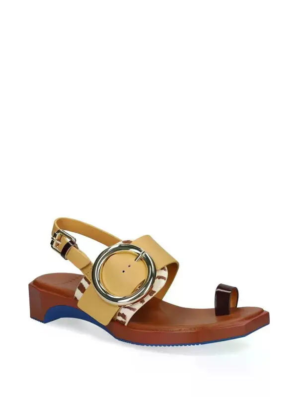 4CCCCEES Follin Torus Buckled Leather Sandals - Neutrals