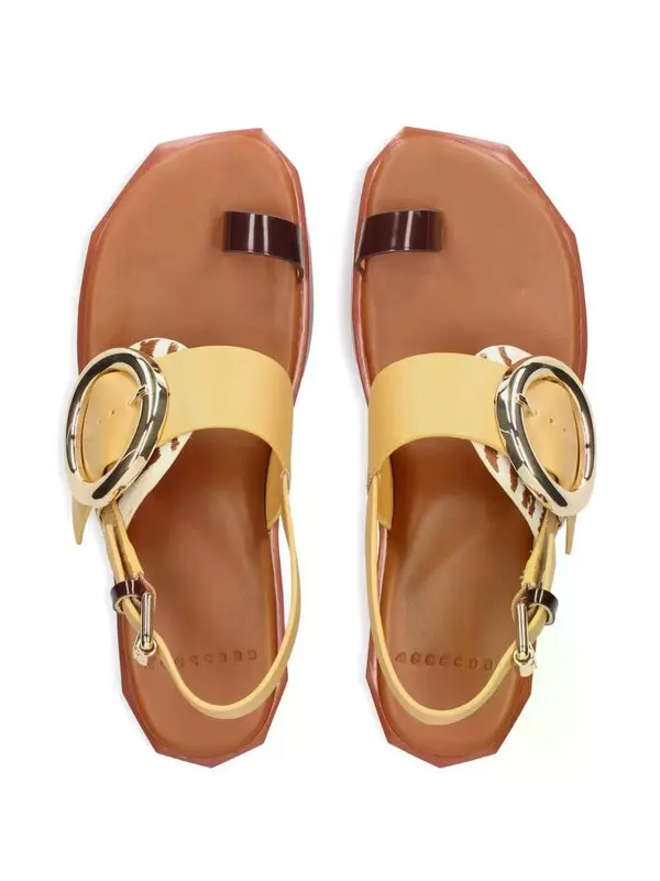 4CCCCEES Follin Torus Buckled Leather Sandals - Neutrals
