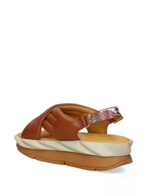 4CCCCEES Mellow Mana Criss-cross Sandals - Brown