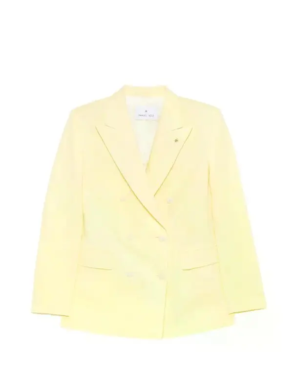 MANUEL RITZ Double-breasted Jacket - Yellow