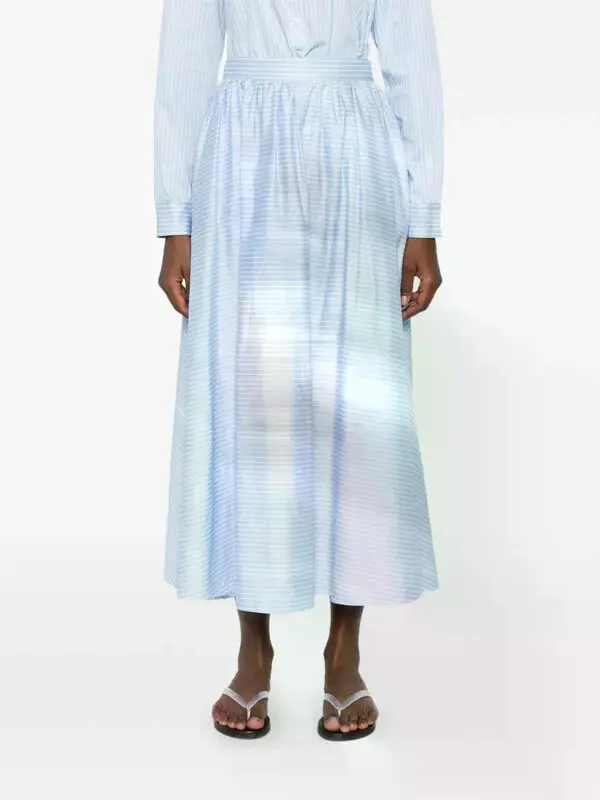 MANUEL RITZ Striped Maxi Skirt - Blue