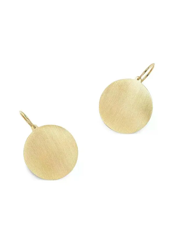 Irene Neuwirth 18kt Yellow Classic Circle Drop Earrings - Gold