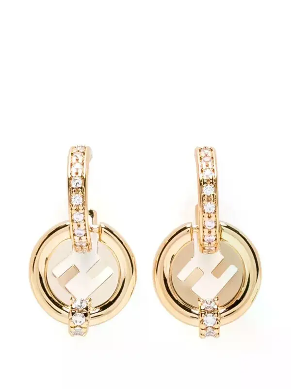 Fendi Logo Earrings - Gold