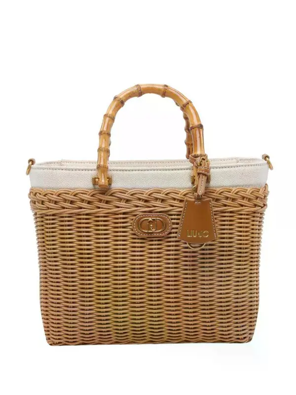 Liu Jo Woven Top Handle Bag With Bamboo Effect