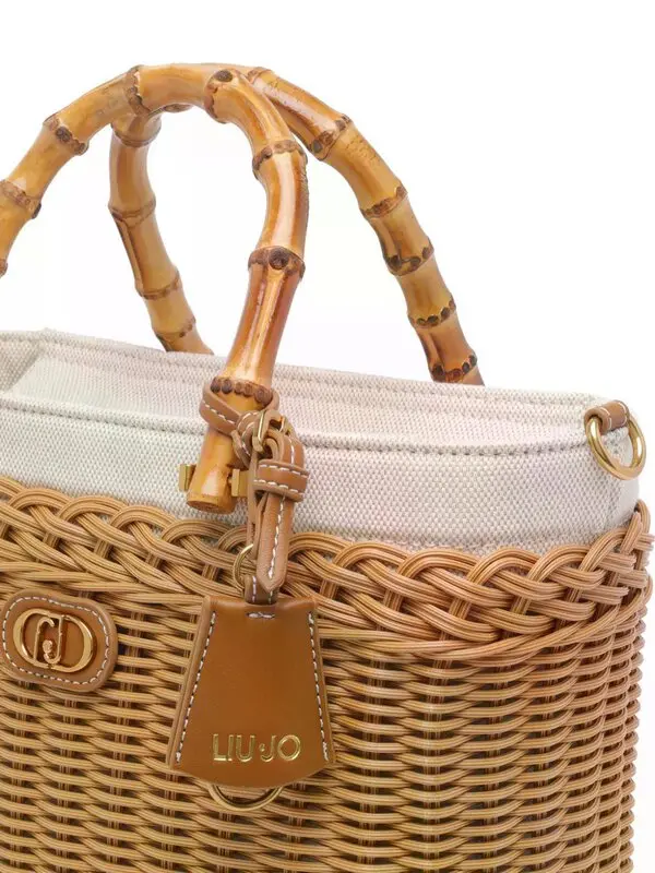 Liu Jo Woven Top Handle Bag With Bamboo Effect