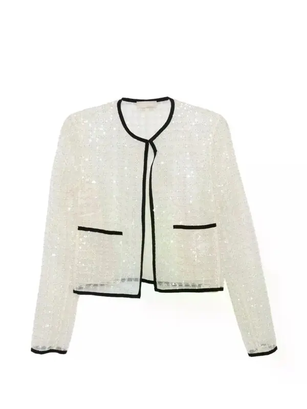 Elie Saab Sequin Embellished Jacket - White