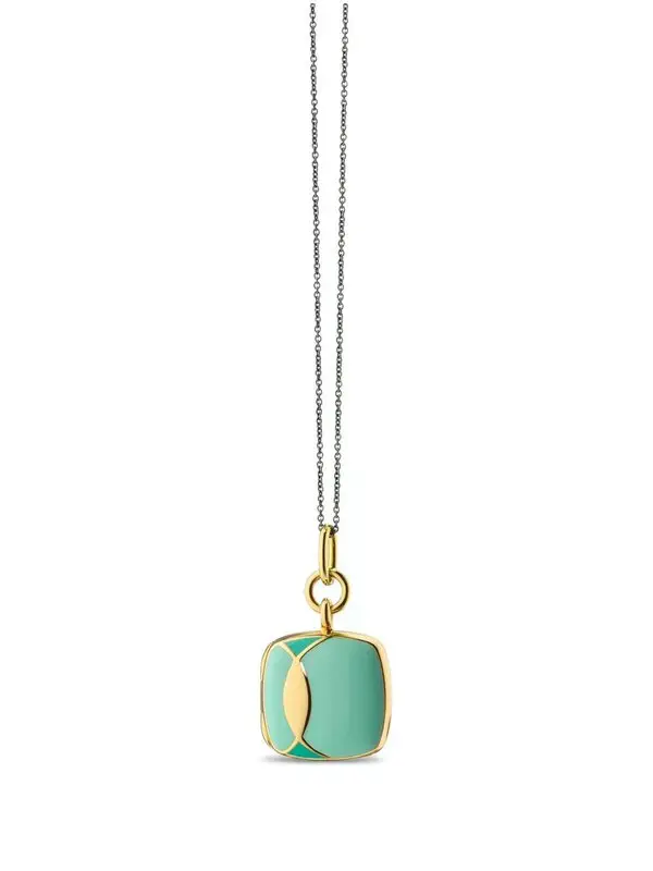 Monica Rich Kosann 18k Yellow Vermeil Square Pendant Necklace - Gold