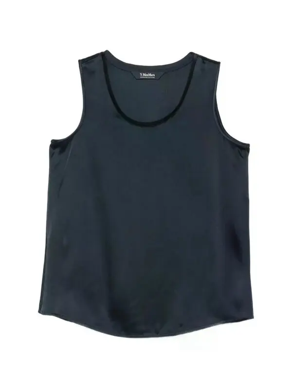 Max Mara Round-neck Sleeveless Blouse - Blue
