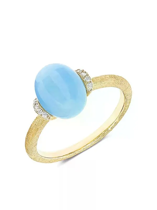 NANIS 18k Yellow Aquamarine And Diamond Ring - Gold