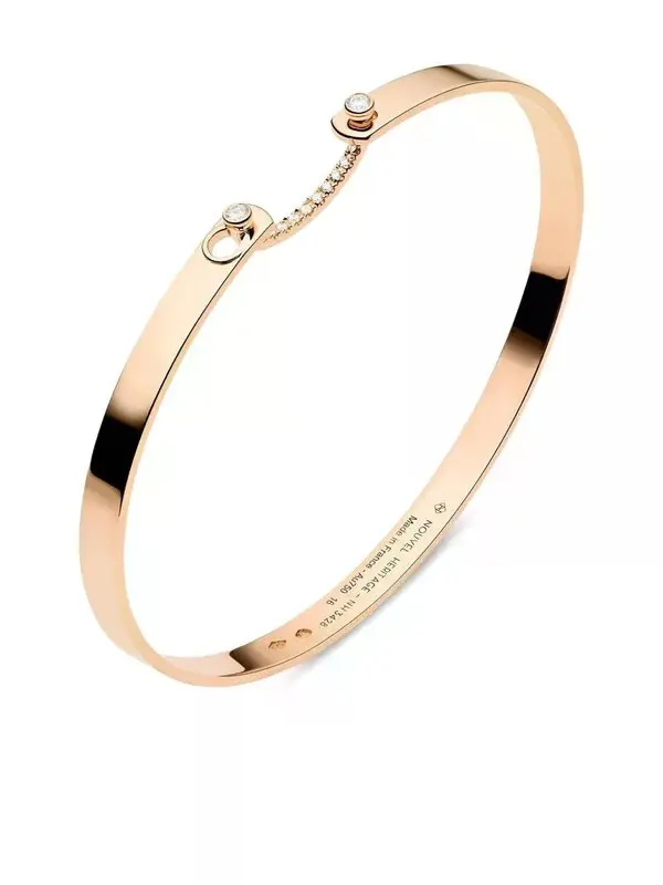 NOUVEL HERITAGE 18k Rose Diamond Bangle Bracelet - Gold