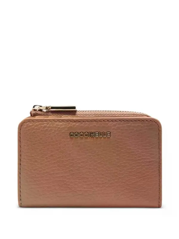 COCCINELLE Metallic Card Holder - Brown