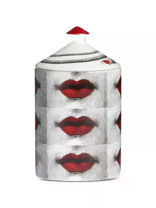 FORNASETTI Lips-print Container - White