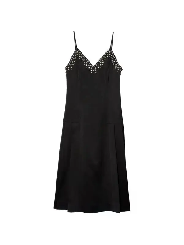 3.1 Phillip Lim Studded V-neck Midi Dress - Black