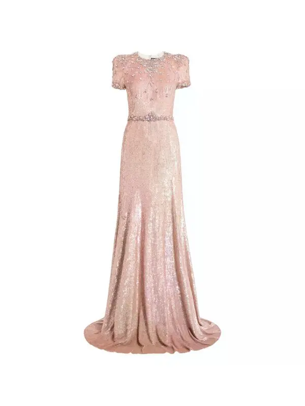 Jenny Packham Lombard Embellished Dress - Pink