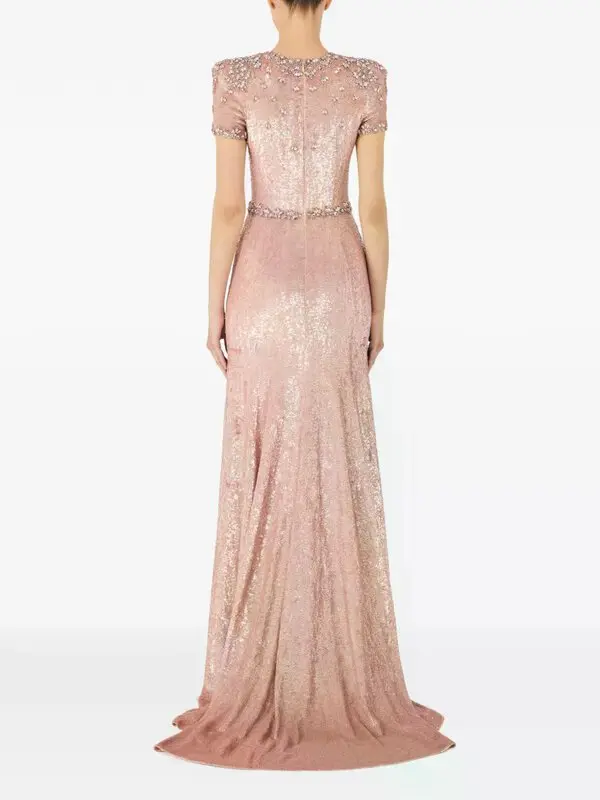 Jenny Packham Lombard Embellished Dress - Pink