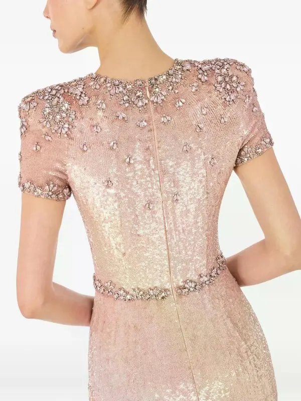 Jenny Packham Lombard Embellished Dress - Pink