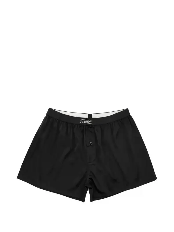 MAISON MARGIELA Washed Silk Boxer Shorts - Black