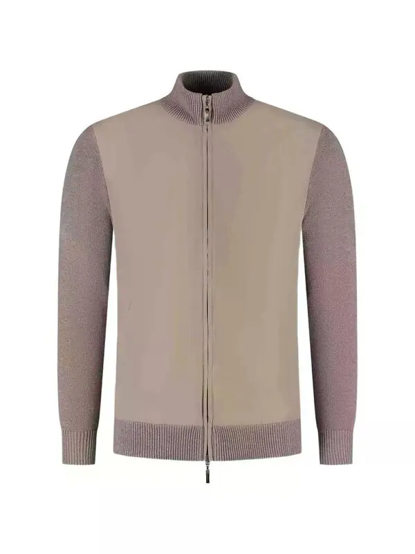 DORIANI CASHMERE Zipped Panelled Sweatshirt