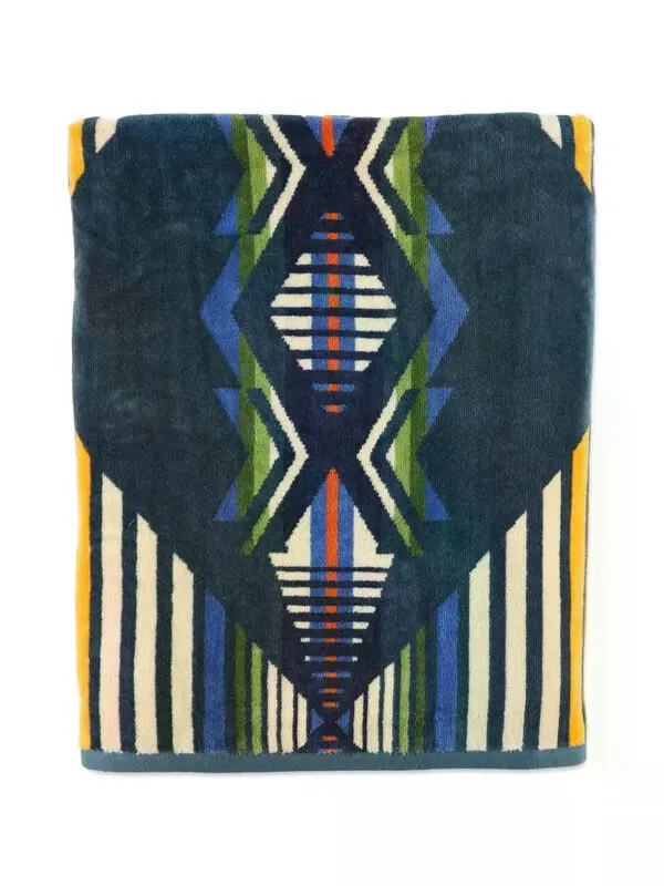 Pendleton Geometric-patterned Travel Towel - Blue