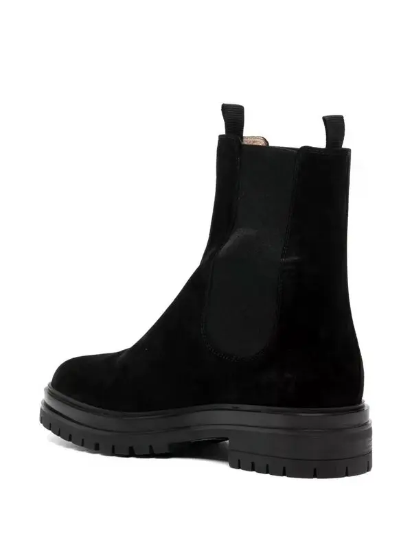 GIANVITO ROSSI Leather Chelsea Boots - Black