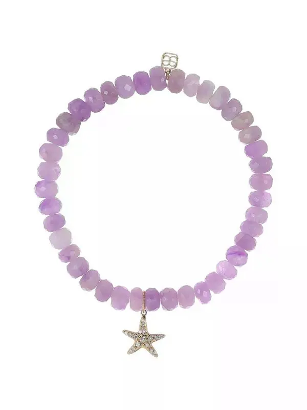 SYDNEY EVAN Amethyst Starfish Charm Bracelet - Gold
