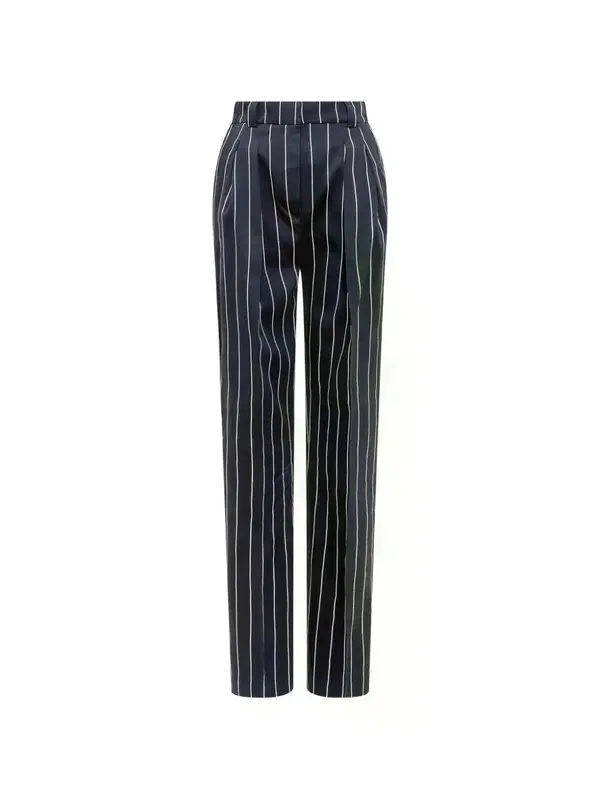 MOMS PANTS Striped Silk Trousers
