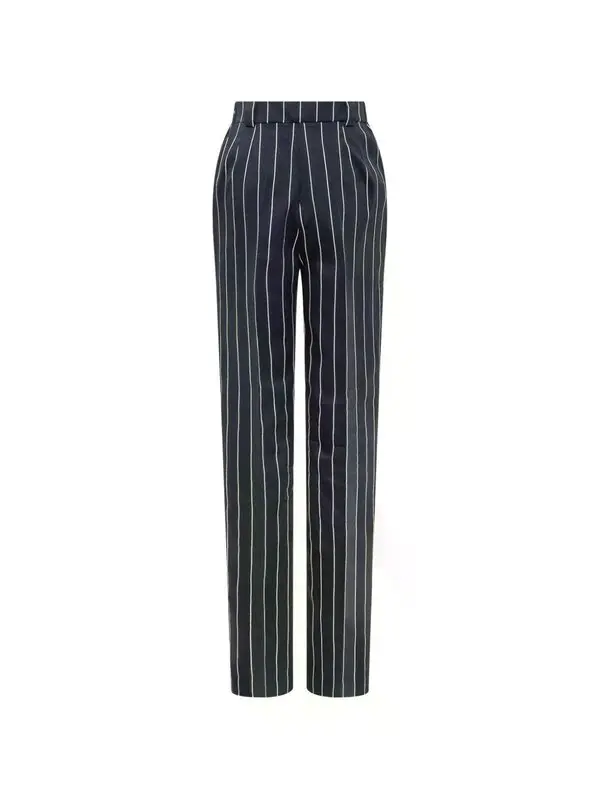 MOMS PANTS Striped Silk Trousers