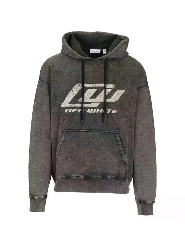 Off-White Logo-detail Hoodie - Grey
