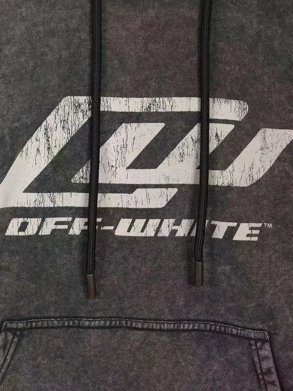 Off-White Logo-detail Hoodie - Grey