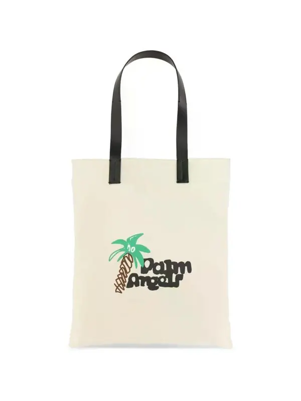 Palm Angels Palm Tree-print Canvas Tote