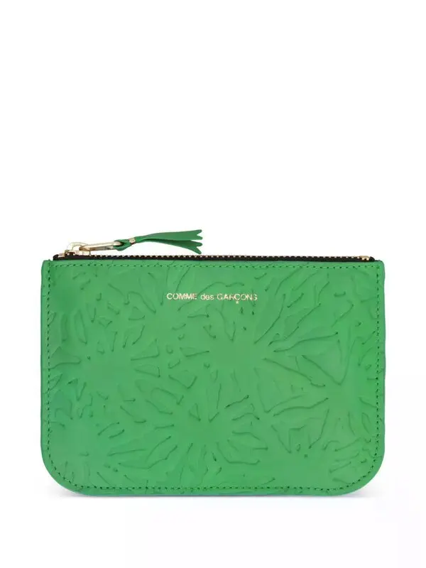 Comme Des Garçons Embossed Flat Pouch - Green