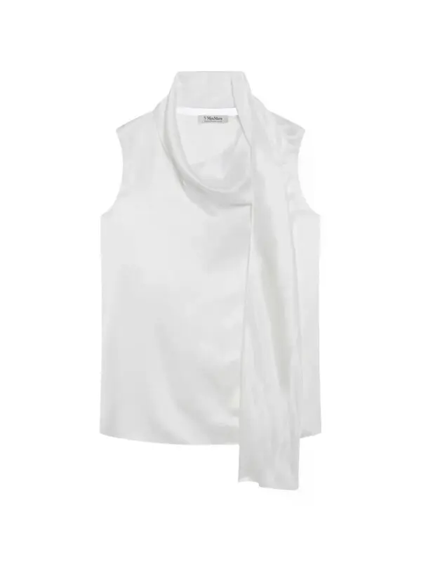 Max Mara Sleeveless Cowl-neck Blouse
