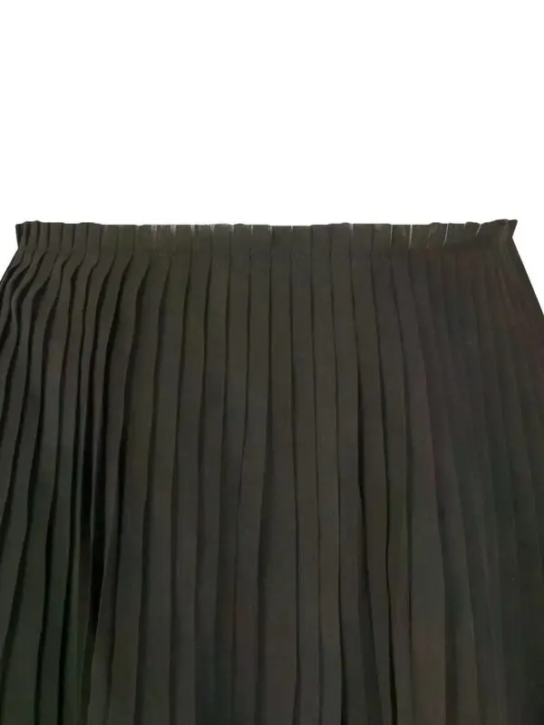 AMOMENTO Pleated Midi Skirt - Brown