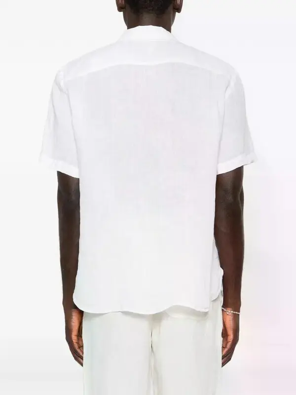 120% Lino Pocket Polo T-shirt - White