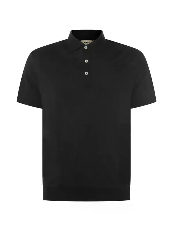 Altea Half-button Polo Shirt - Black