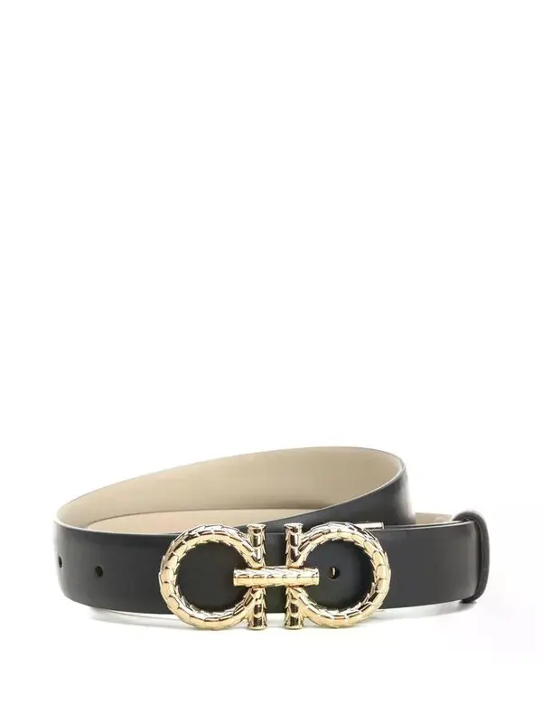 FERRAGAMO Logo Buckle Belt - Black