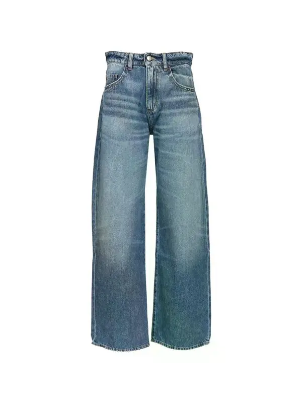 ICON DENIM LOS ANGELES Bea Wide-leg Low-waist Jeans - Blue