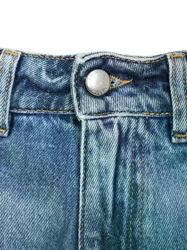 ICON DENIM LOS ANGELES Bea Wide-leg Low-waist Jeans - Blue