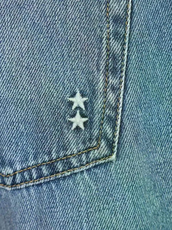 ICON DENIM LOS ANGELES Bea Wide-leg Low-waist Jeans - Blue