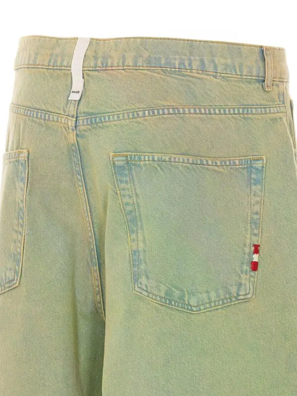 AMISH SUPPLIES Wide-leg Cotton Jeans - Blue