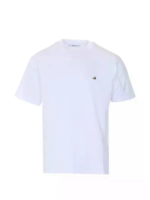 EDMMOND STUDIOS Duck-embroidered Crew-neck T-shirt - White