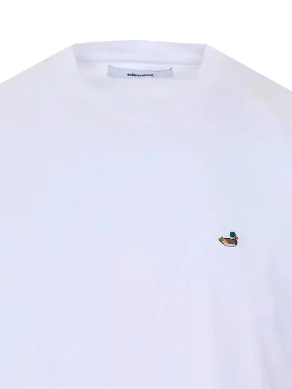 EDMMOND STUDIOS Duck-embroidered Crew-neck T-shirt - White