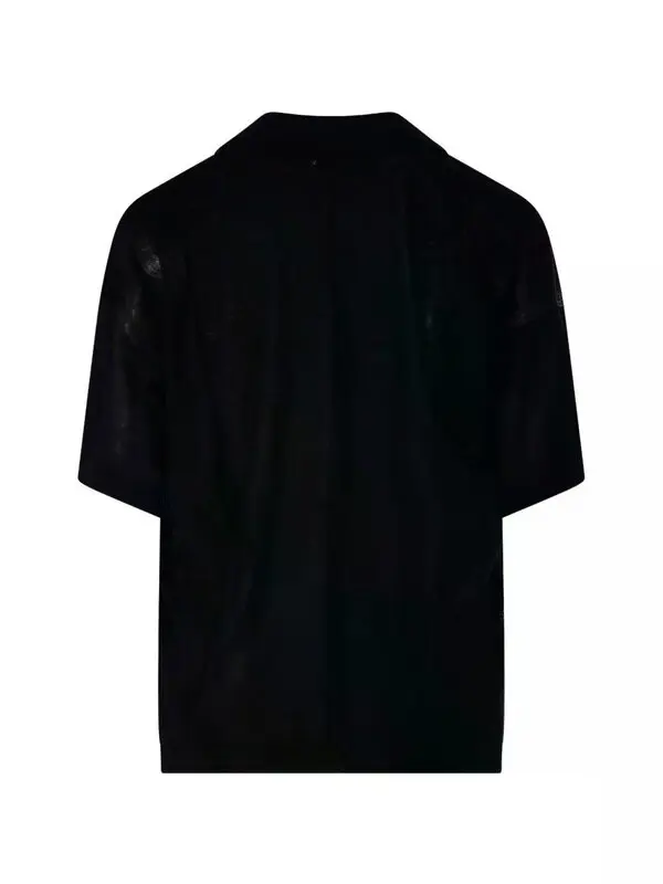 ROBERTO COLLINA Collared V-neck T-shirt - Black