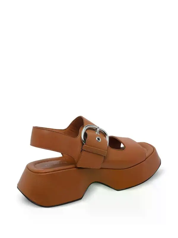 VIC MATIE Thelma Sensory Leather Sandals - Brown