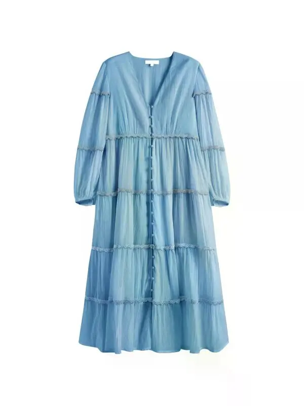Chinti & Parker V-neck Midi Dress - Blue