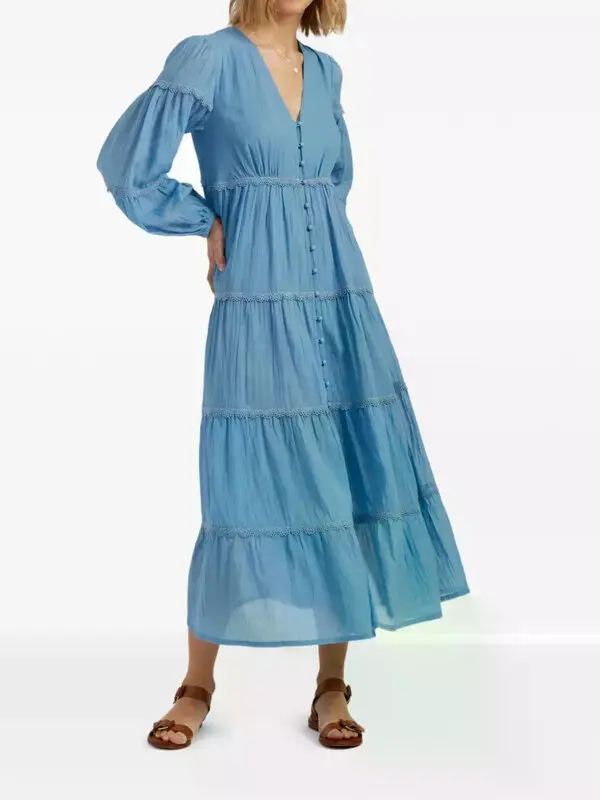 Chinti & Parker V-neck Midi Dress - Blue